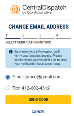 Two-Step Verification of Central Dispatch Accounts - Central Dispatch